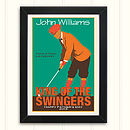 Personalised Men's Vintage Style Golf Print By Just For You ...
