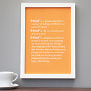 personalised 'friend' dictionary print by coconutgrass ...