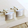Personalised Brushed Finish Cufflinks By The Carriage Trade Company ...