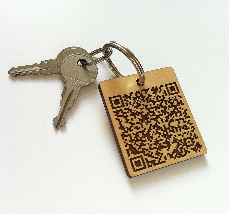 Personalised Unique qr Code Keyring By Auntie Mims Notonthehighstreet