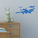 Set Of Three Lancaster Vinyl Wall Stickers By Oakdene Designs ...