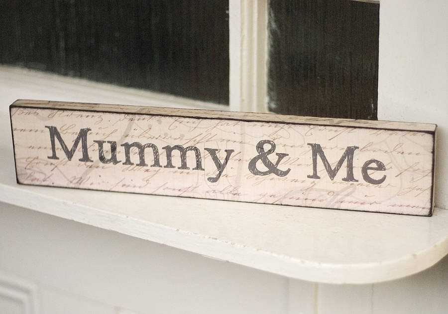 Personalised Mummy And Me Sign By Little Pieces | notonthehighstreet.com