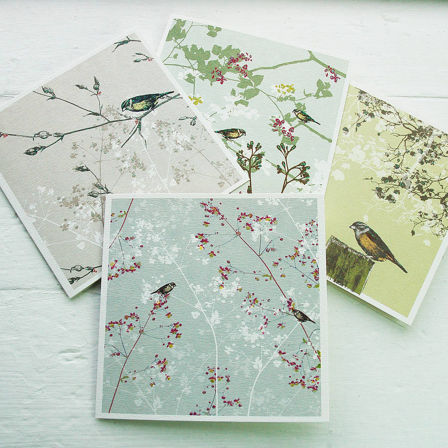 Bird Garden Greeting Cards By The Art Rooms | notonthehighstreet.com