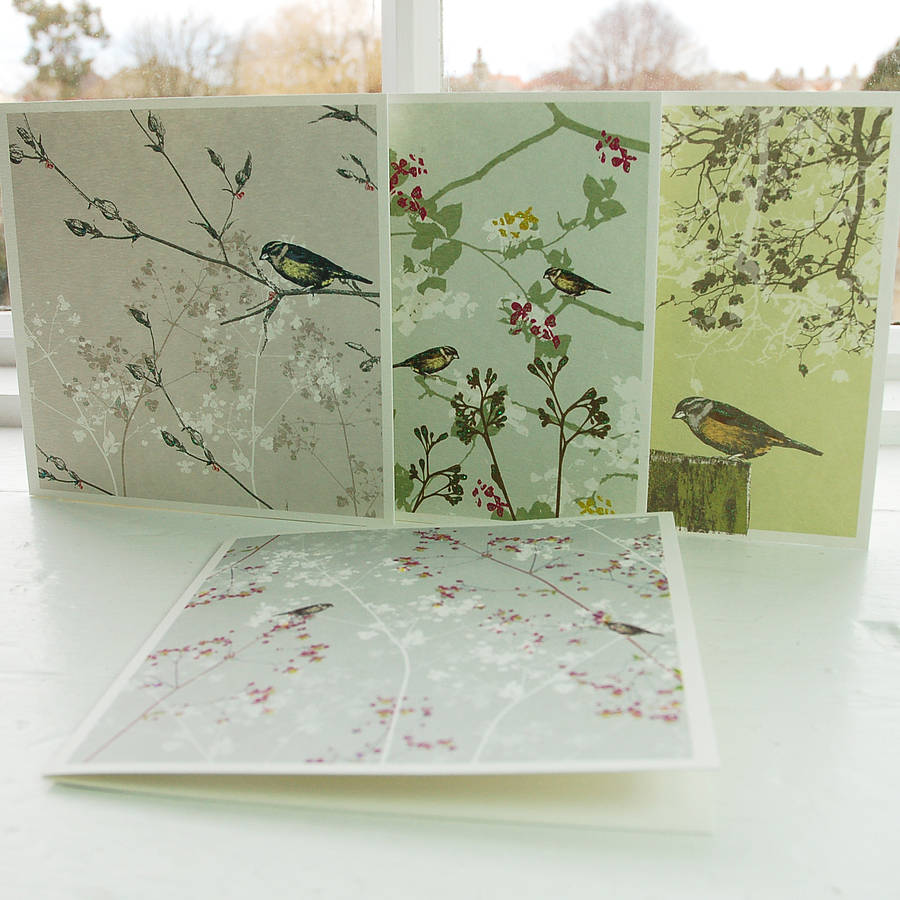 Bird Garden Greeting Cards By The Art Rooms | notonthehighstreet.com