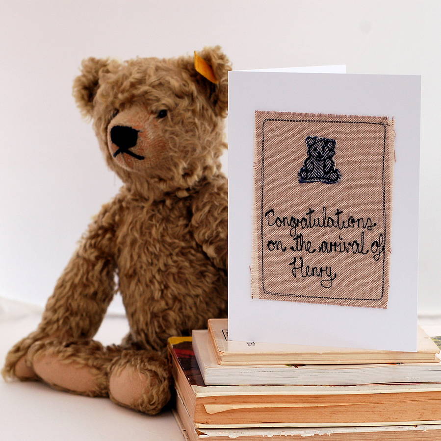 Personalised Handmade New Baby Boy Card By Handmade At Poshyarns Personalised Handmade New Baby Boy Card By Handmade At Poshyarns