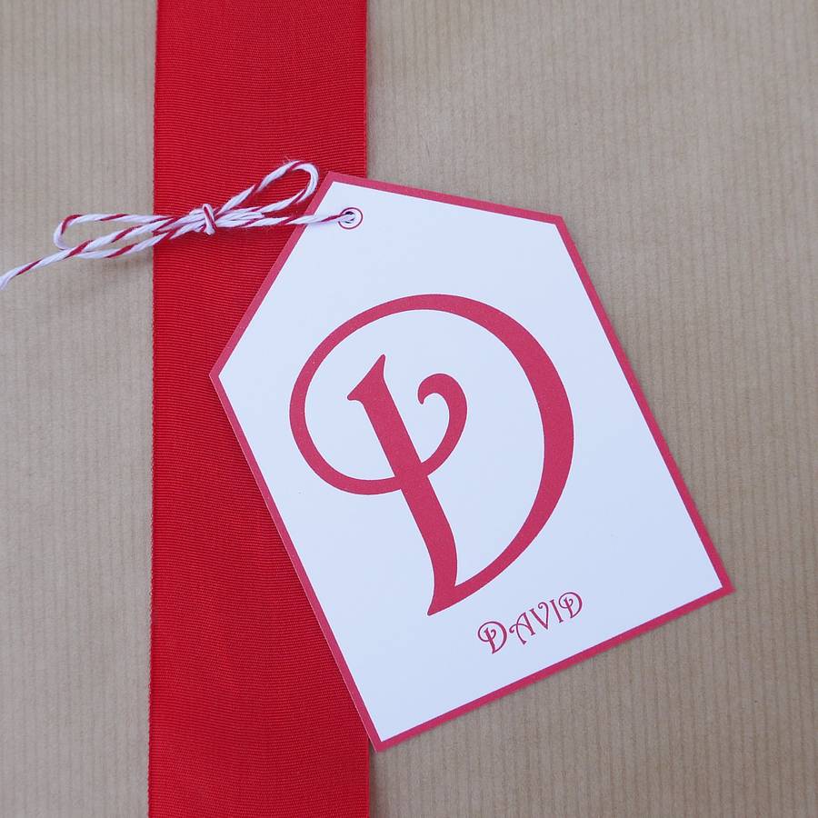 Personalised Initial Gift Tag By Daisyley Designs | notonthehighstreet.com