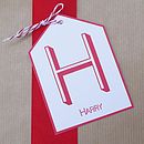 Personalised Initial Gift Tag By Daisyley Designs | notonthehighstreet.com