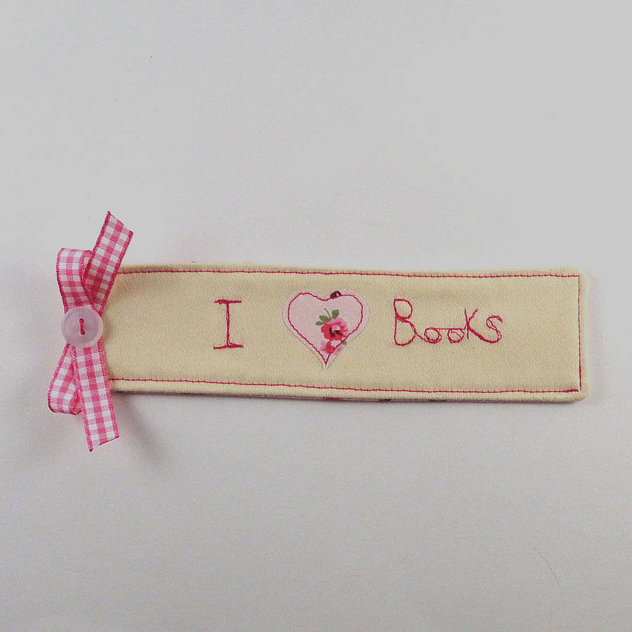personalised 'i love books' bookmark by cherish handmade ...