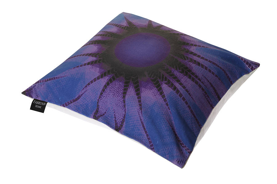 Violet Sunflower Cushion By House Designer | notonthehighstreet.com
