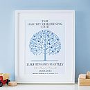 Personalised Christening Tree Print By Jack Spratt | notonthehighstreet.com