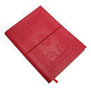 Handmade Red Embossed Leather Notebook By Paper High ...