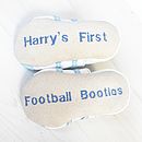 Baby's Initial First Football Booties By Born Bespoke ...
