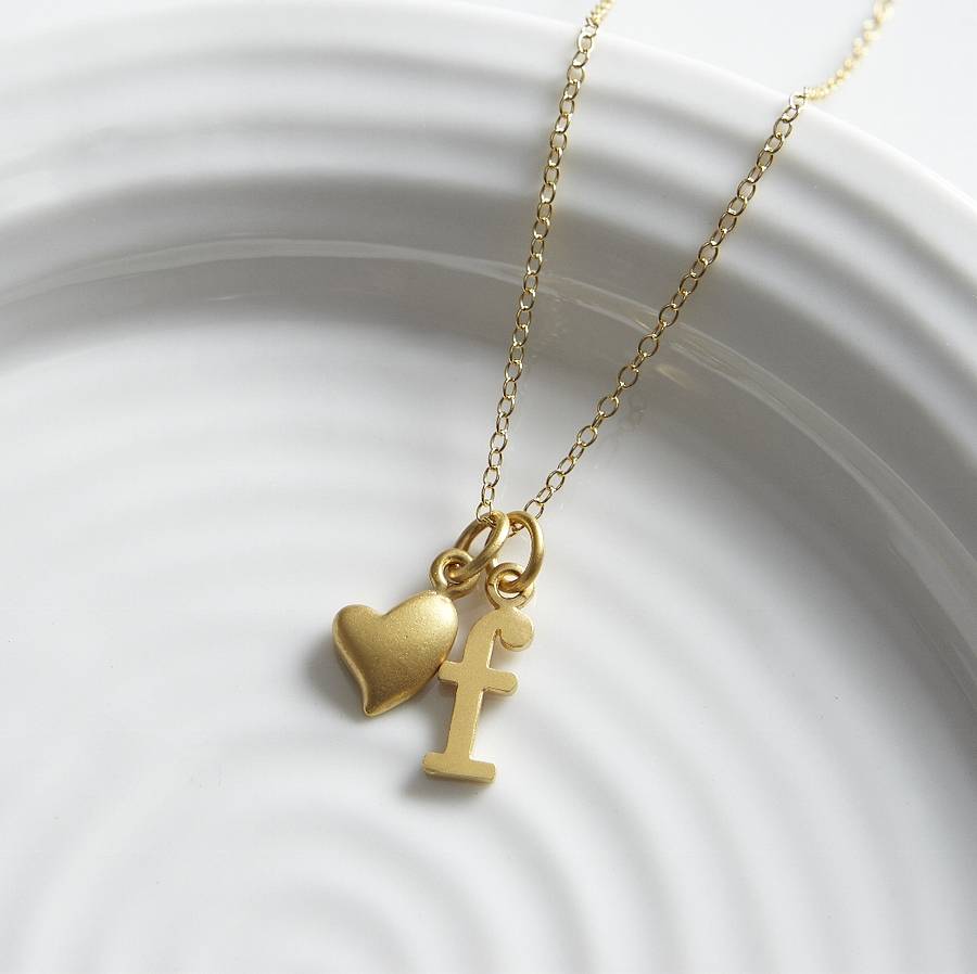 gold initial charm necklace by lily charmed | notonthehighstreet.com