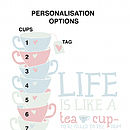 Personalised 'life Is Like A Tea Cup' Print By Wink Design ...