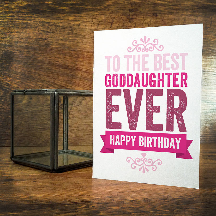 Birthday Card For Goddaughter By A Is For Alphabet Notonthehighstreet