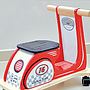 Retro Ride On Scooter Retro Racing Red By Jammtoys quality wooden toys ...