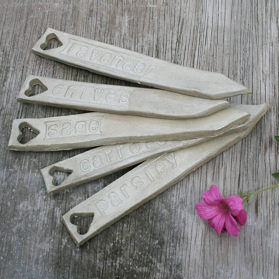 ceramic herb and vegetable markers by juliet reeves designs ...