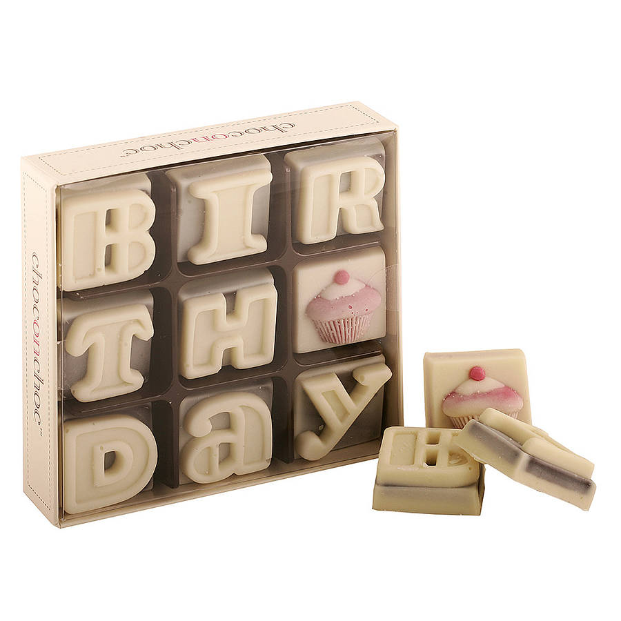 handmade birthday chocolates by choc on choc | notonthehighstreet.com