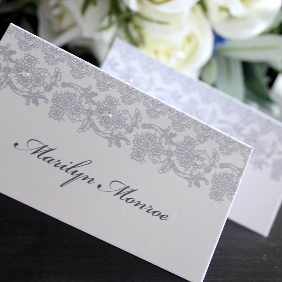 Wedding Place Card Name Card By 2by2 Creative Notonthehighstreet