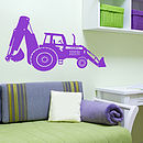 Personalised Tractor Digger Wall Sticker By Oakdene Designs ...