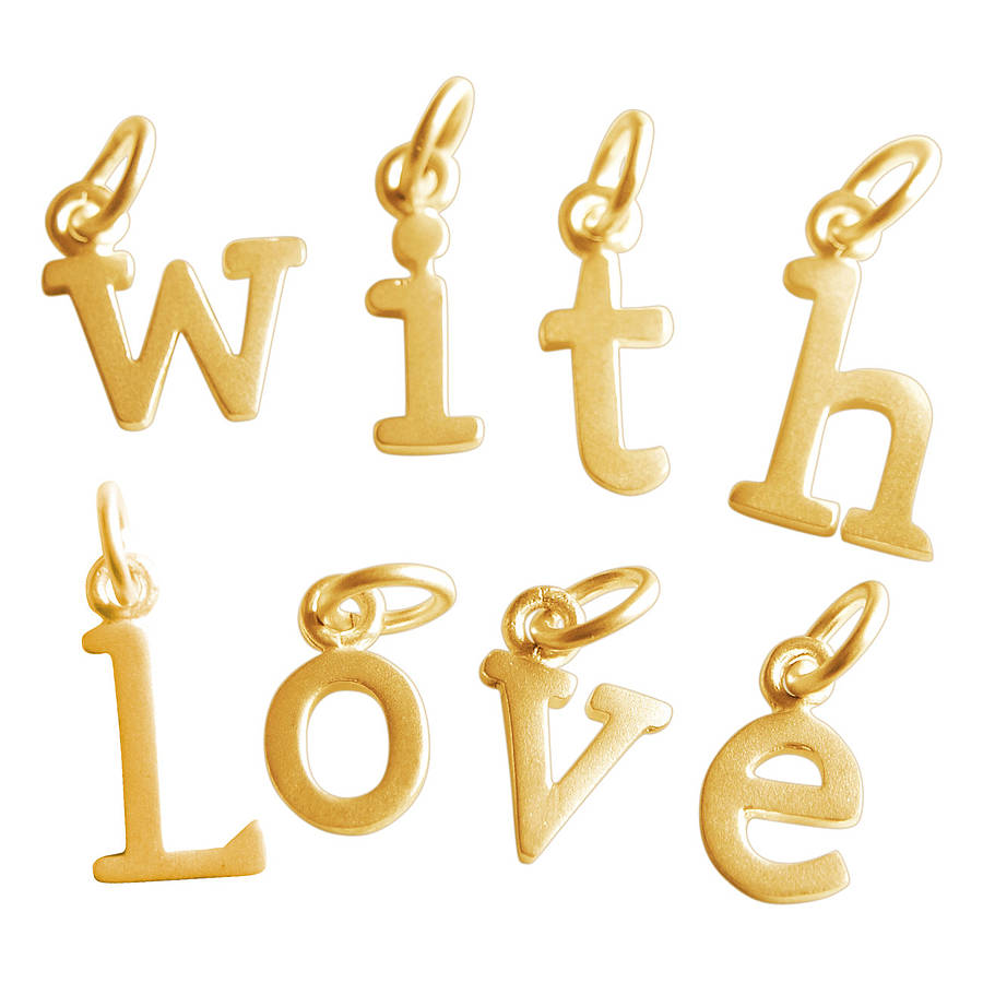gold initial charm necklace by lily charmed | notonthehighstreet.com