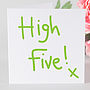 High Five Congratulations Card By Megan Claire | notonthehighstreet.com