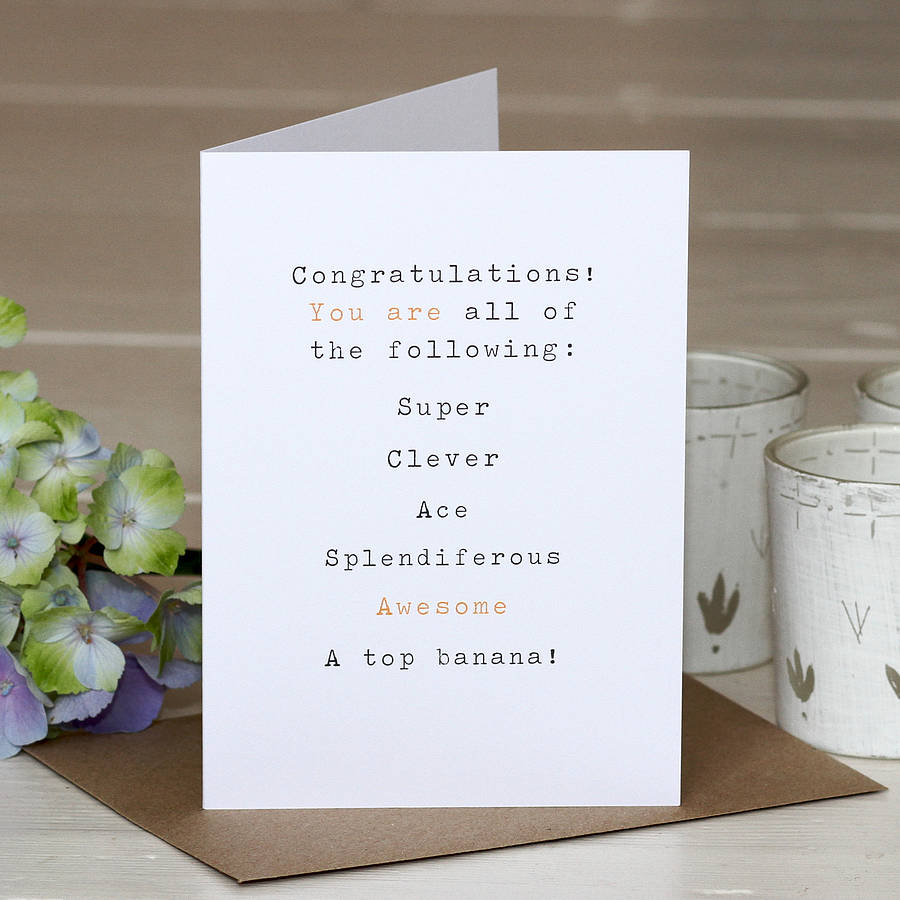 Congratulations Greetings Card By Slice Of Pie Designs Hot Picture