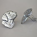 Pewter Labrador Head Cufflinks By Chapel Cards | notonthehighstreet.com