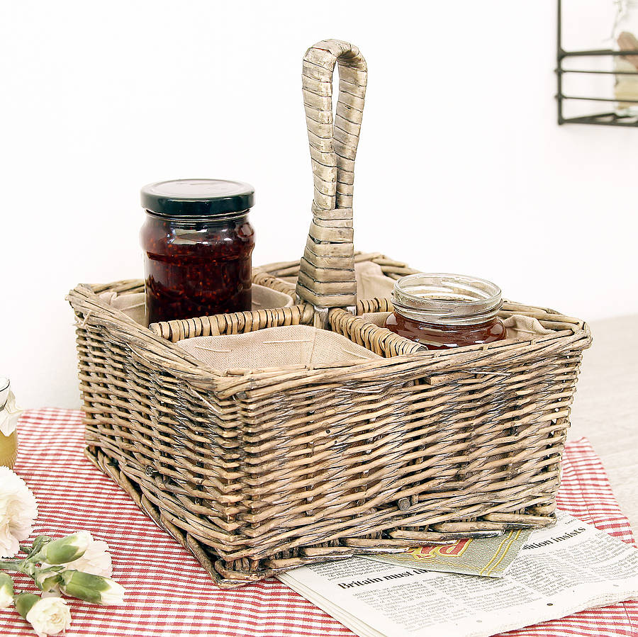 wicker four section storage caddy by dibor | notonthehighstreet.com