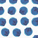 painted blue dots print by over & over | notonthehighstreet.com