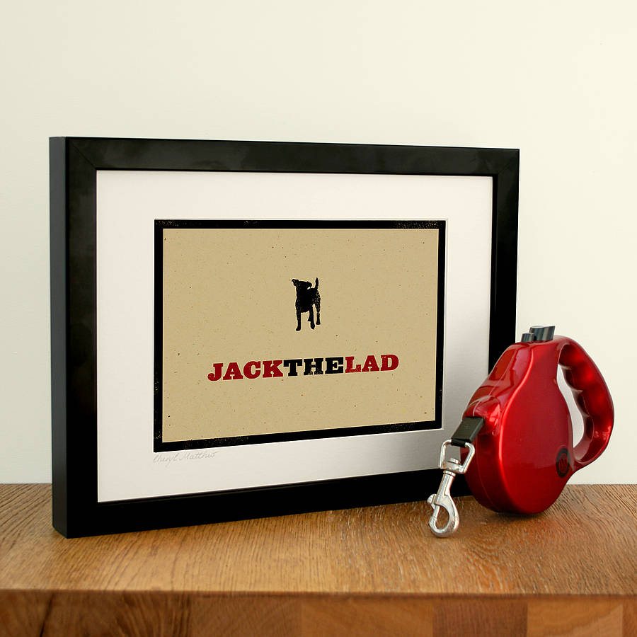 jack russell: personalised jack russell by the typecast gallery ...