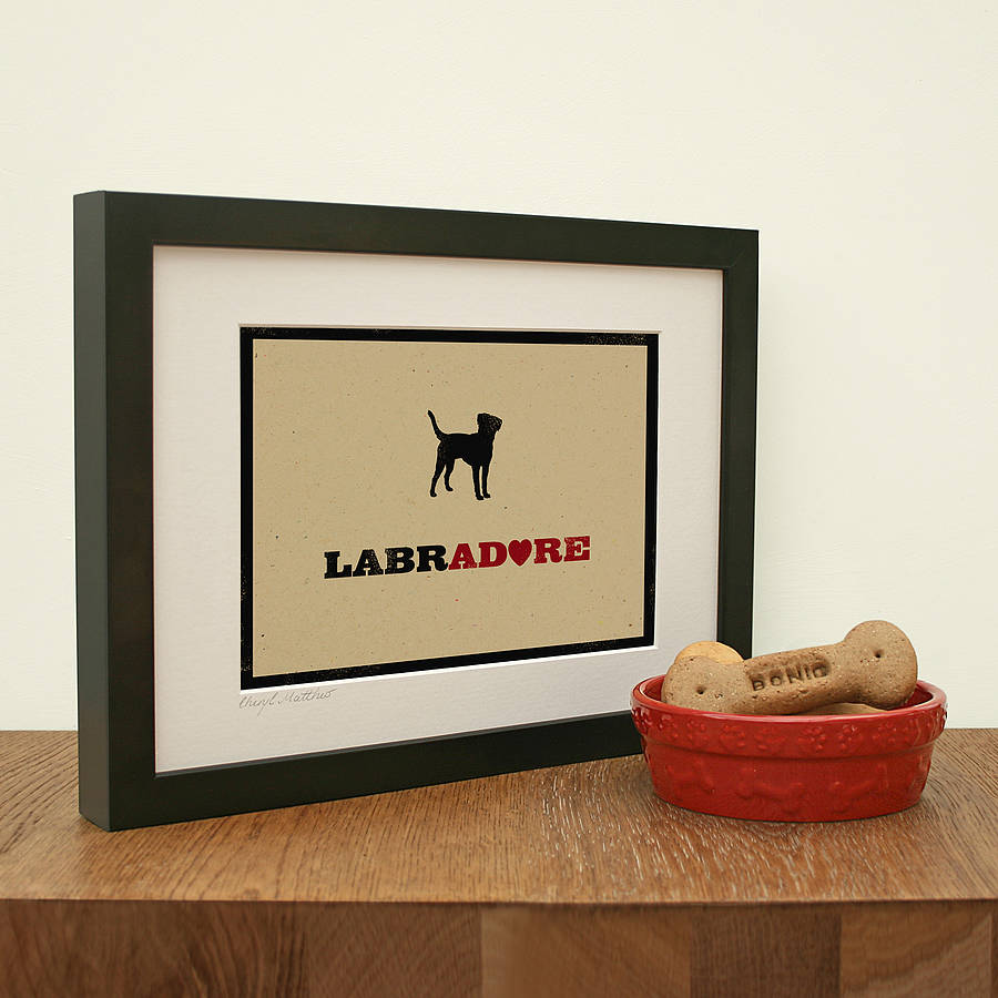labrador personalised print by the typecast gallery ...