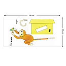 Dear Zoo Door Monkey Childrens Wall Sticker By The Binary Box ...