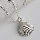 Sterling Silver Clam Shell Necklace By Caroline Brook ...