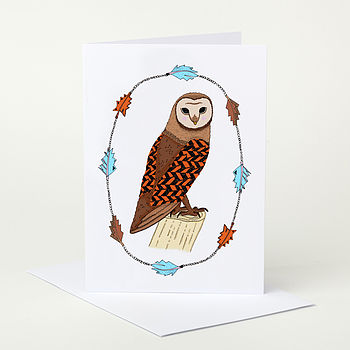 Wise Owl Greeting Card By G Okittie | notonthehighstreet.com