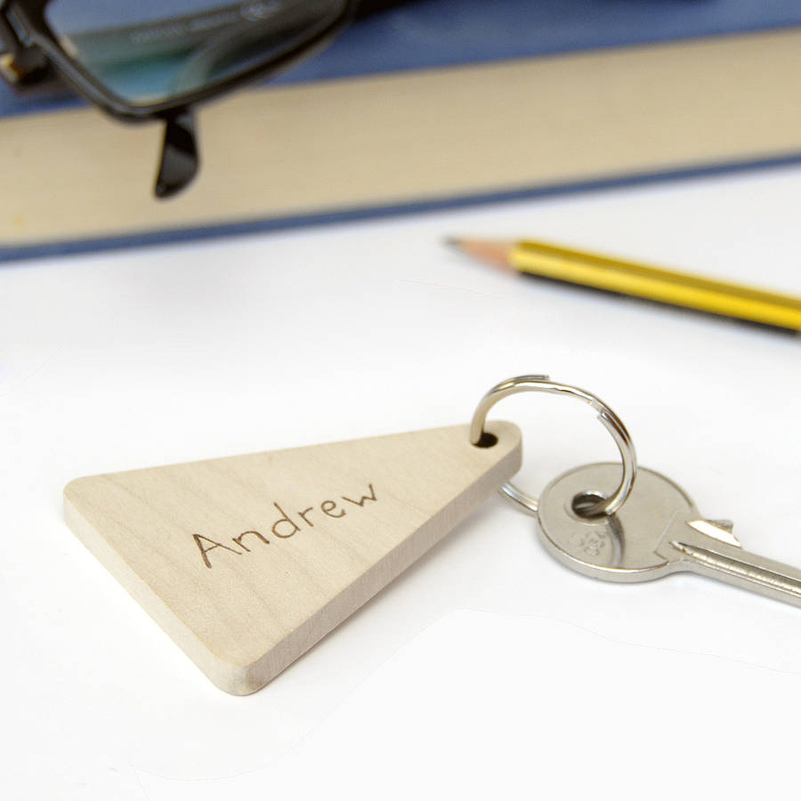 personalised wooden keyring by cairn wood design | notonthehighstreet.com