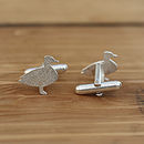 Silver Duck Cufflinks By Bryony Stanford | notonthehighstreet.com