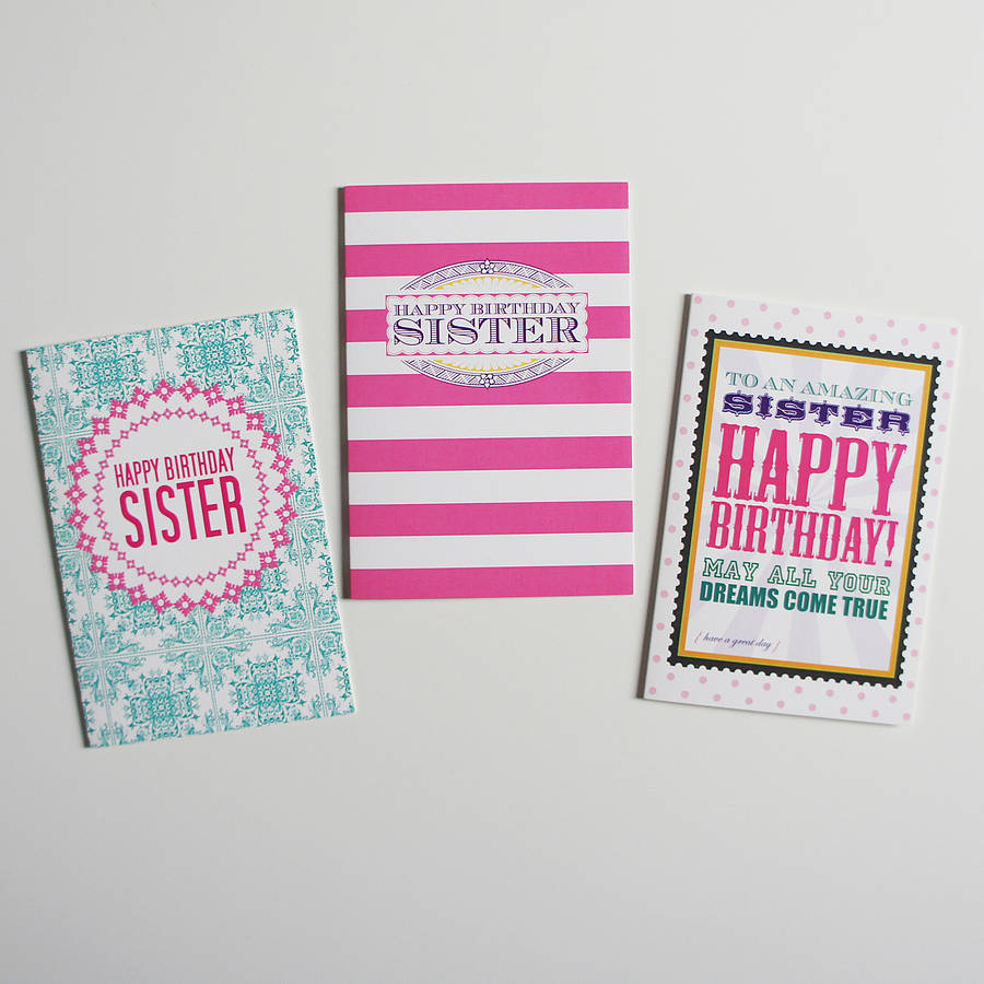 Sister Birthday Card By Dimitria Jordan Notonthehighstreet