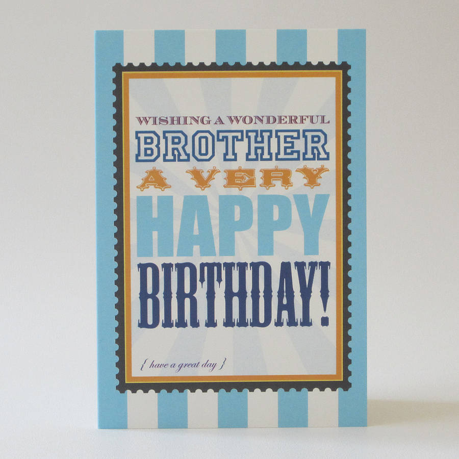  brother Birthday Card By Dimitria Jordan Notonthehighstreet