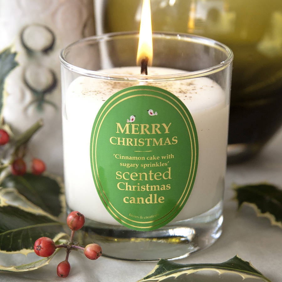 Scented Christmas Candle By Kisses And Creations Notonthehighstreet
