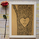 personalised tree trunk print by claire close | notonthehighstreet.com