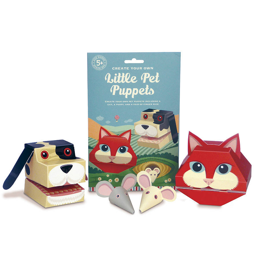 create your own pet puppets activity kit by clockwork soldier ...