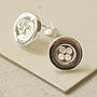 Sterling Silver Button Stud Earrings By The Carriage Trade Company ...