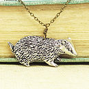 Wild Badger Necklace Pendant Pewter By Wild Life Designs ...
