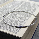Simple Silver Bangle By Hersey Silversmiths | notonthehighstreet.com