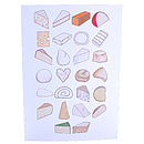 Cheese Alphabet Card By Becka Griffin Illustration | notonthehighstreet.com