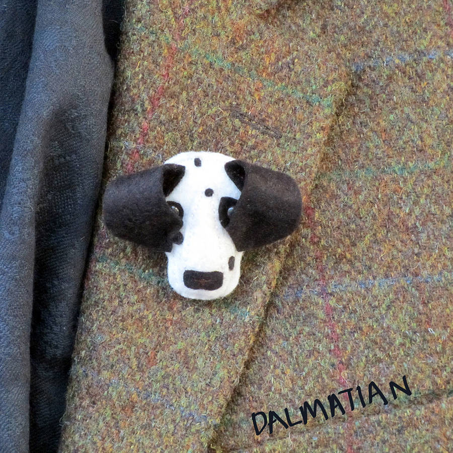 handmade felt dog brooch by thebigforest | notonthehighstreet.com