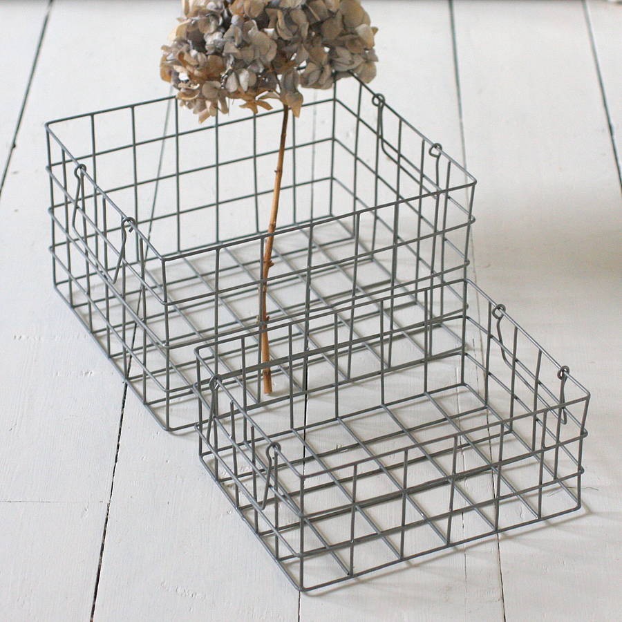 set of two wire storage boxes by magpie living | notonthehighstreet.com