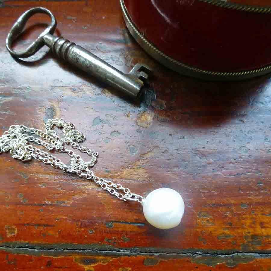 single pearl necklace by lime tree design | notonthehighstreet.com