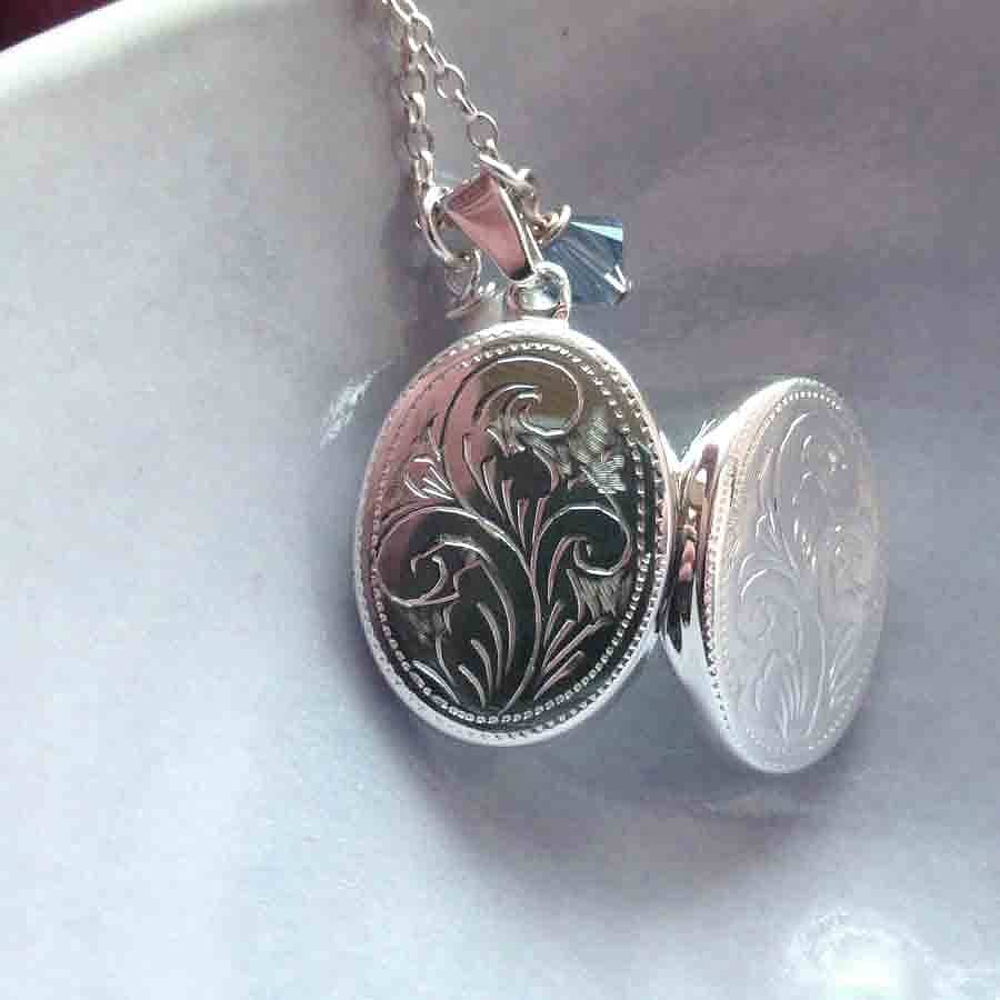silver locket necklace by lime tree design | notonthehighstreet.com